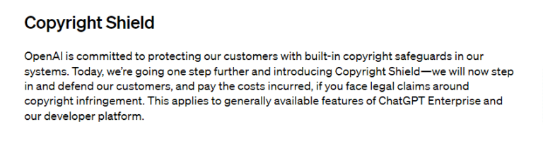 How does the OpenAI Copyright Shield protect your company? - neuroflash