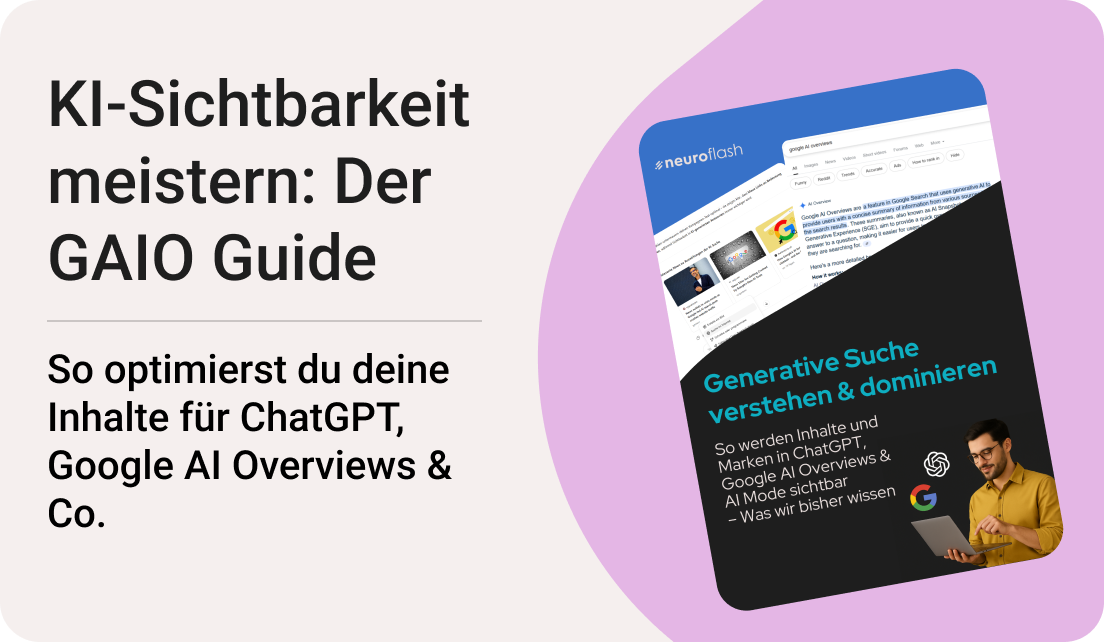 Generative AI Optimierung (GAIO) Guide - neuroflash