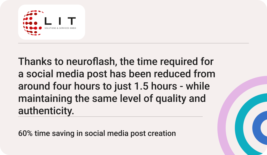 LIT Solutions & Services GmbH Case Study - neuroflash